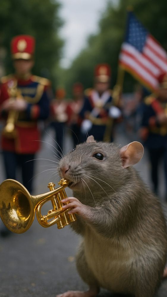 Rat playing trumpet parade | Free Photo - rawpixel