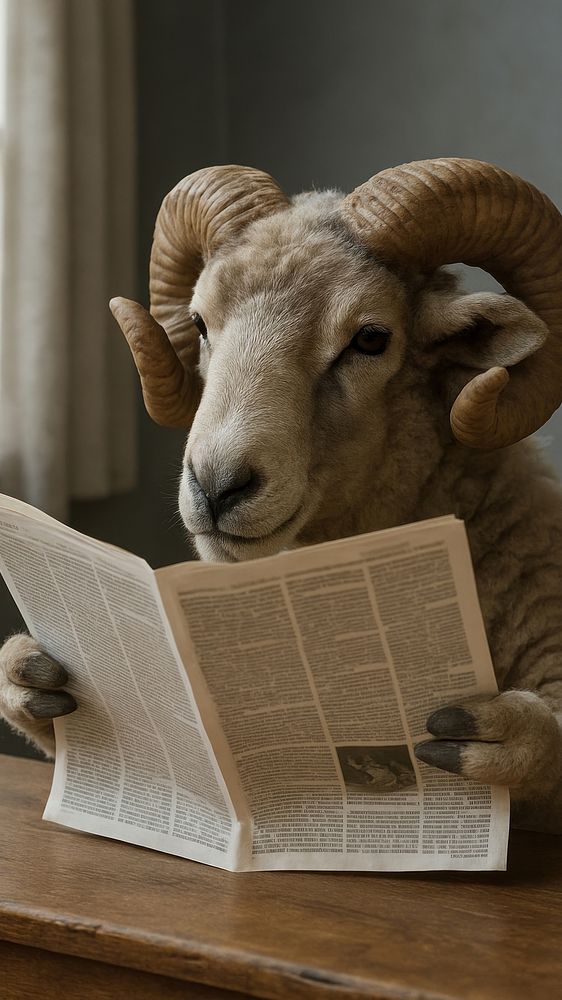 Ram reading newspaper indoors | Free Photo - rawpixel