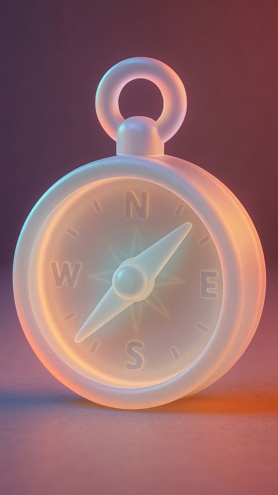 Glowing compass with soft colors | Free Photo Illustration - rawpixel