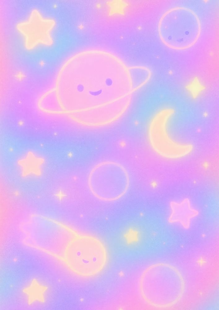 Cute pastel space illustration | Free Photo Illustration - rawpixel