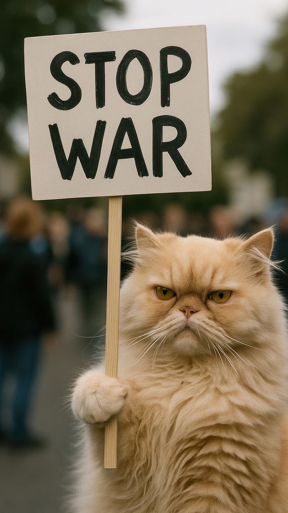 Cat holding protest sign | Free Photo - rawpixel