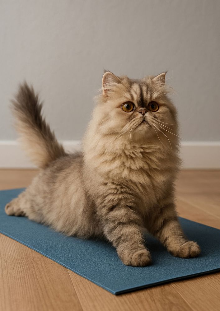 Fluffy cat stretching pose | Free Photo - rawpixel