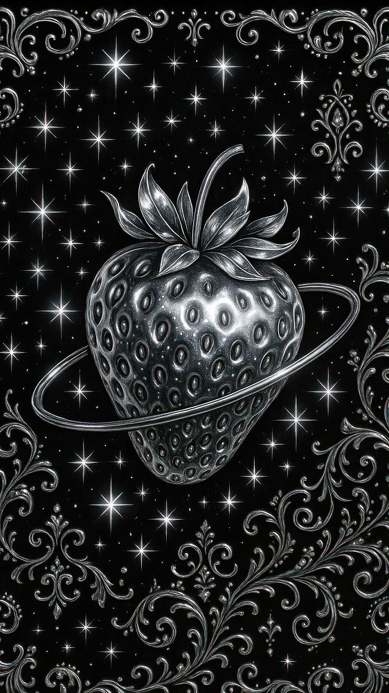 Surreal cosmic strawberry illustration | Free Photo Illustration - rawpixel
