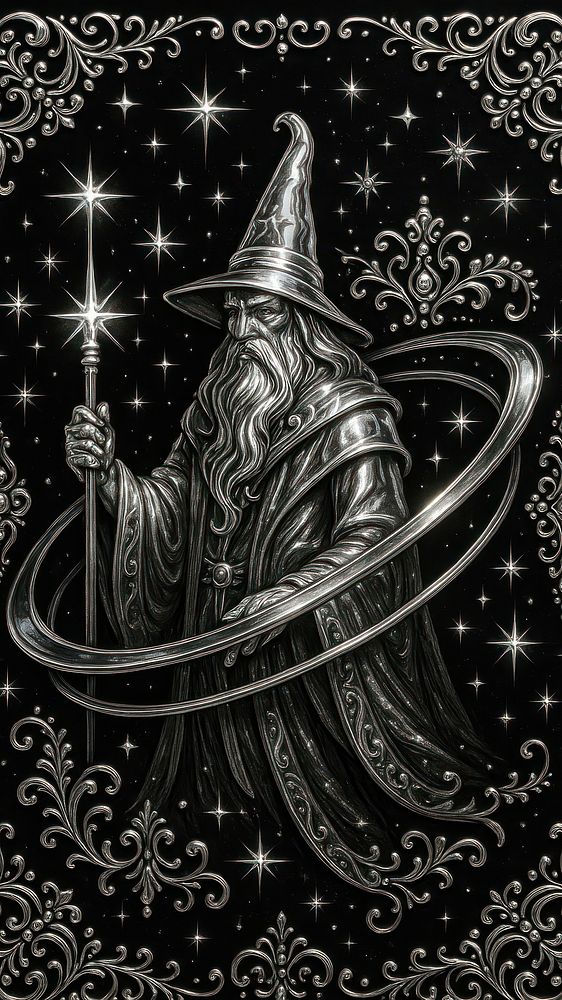 Mystical wizard in ornate design | Free Photo Illustration - rawpixel