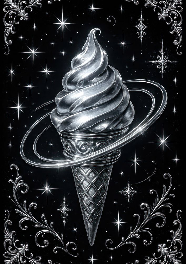 Cosmic ice cream fantasy illustration | Free Photo Illustration - rawpixel