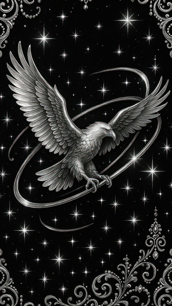 Majestic eagle in cosmic flight | Free Photo Illustration - rawpixel