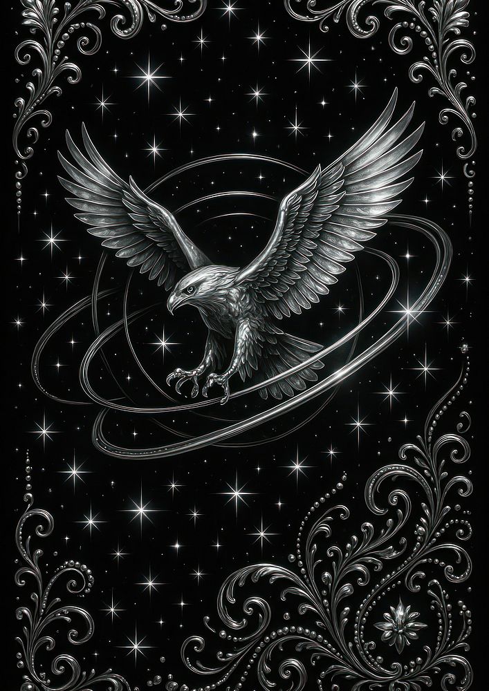 Eagle soaring cosmic elegance | Free Photo Illustration - rawpixel