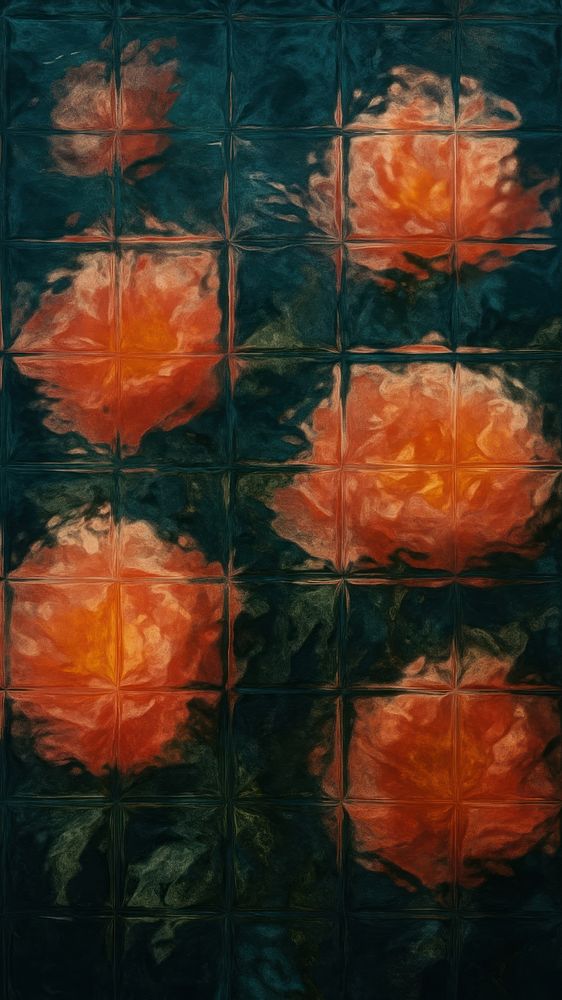 Vibrant roses behind textured glass | Free Photo - rawpixel