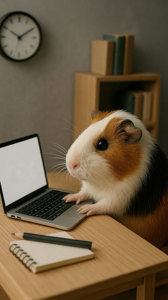 Guinea pig using laptop desk | Free Photo - rawpixel