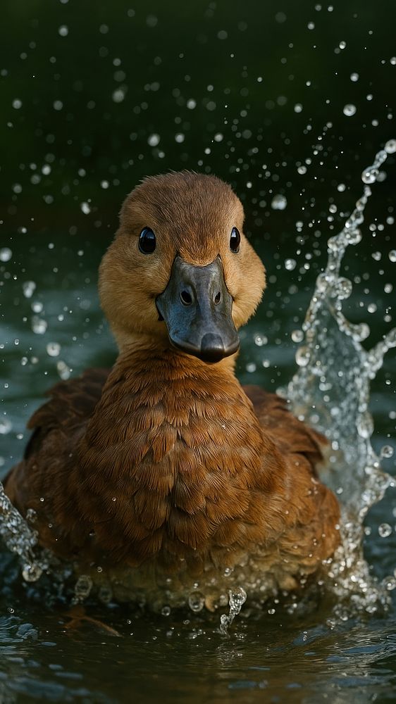 Duck splashing in water joyfully | Free Photo - rawpixel