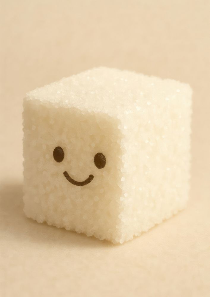Cute smiling sugar cube wallpaper | Free Photo Illustration - rawpixel