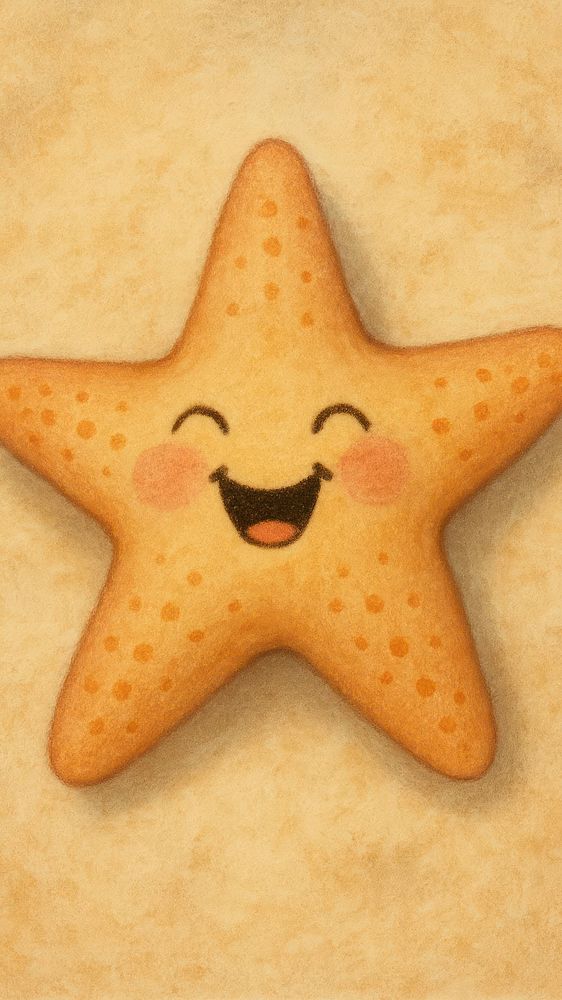 Cute smiling starfish illustration | Free Photo Illustration - rawpixel