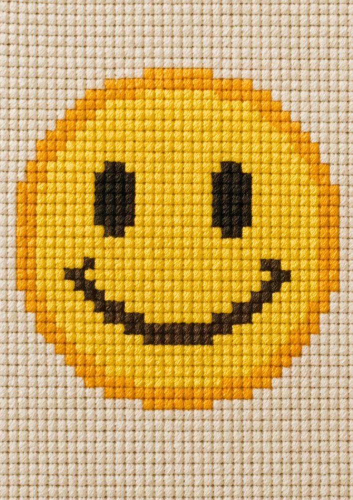 Pixelated smiley face design | Free Photo Illustration - rawpixel