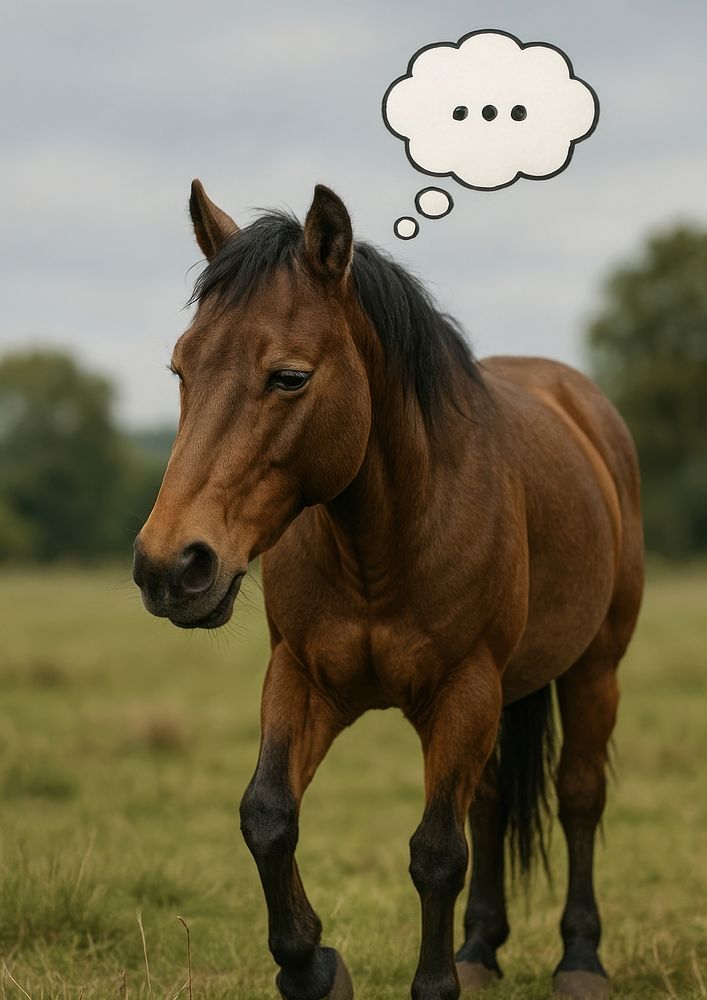 Horse thinking in meadow | Free Photo - rawpixel