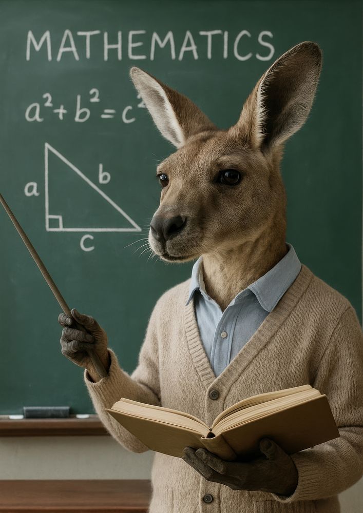 Kangaroo teacher explains mathematics | Free Photo - rawpixel
