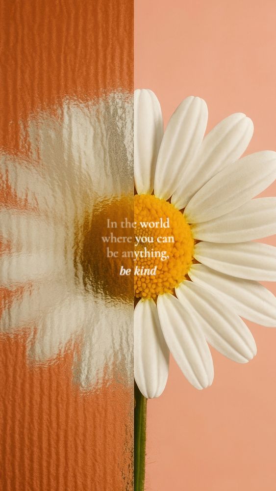 Daisy kindness message wallpaper mobile | Free Photo - rawpixel