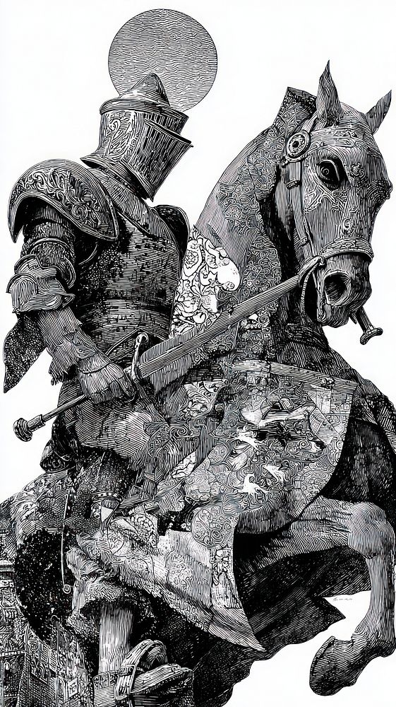Medieval knights war illustration medieval | Free Photo Illustration ...