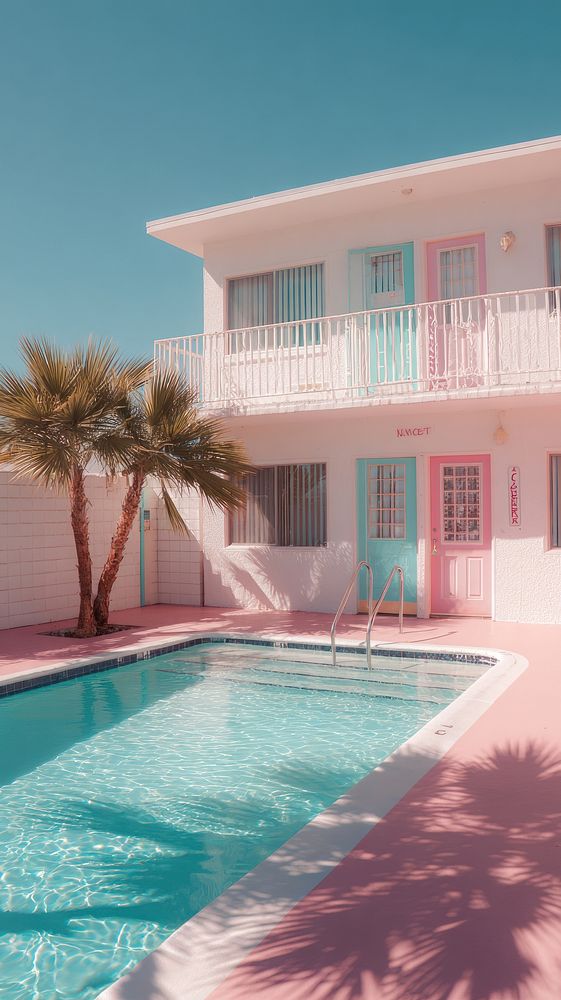 Sunny aesthetic wallpaper pool architecture | Free Photo - rawpixel