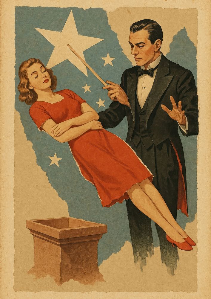 Vintage magic show illustration | Free Photo Illustration - rawpixel