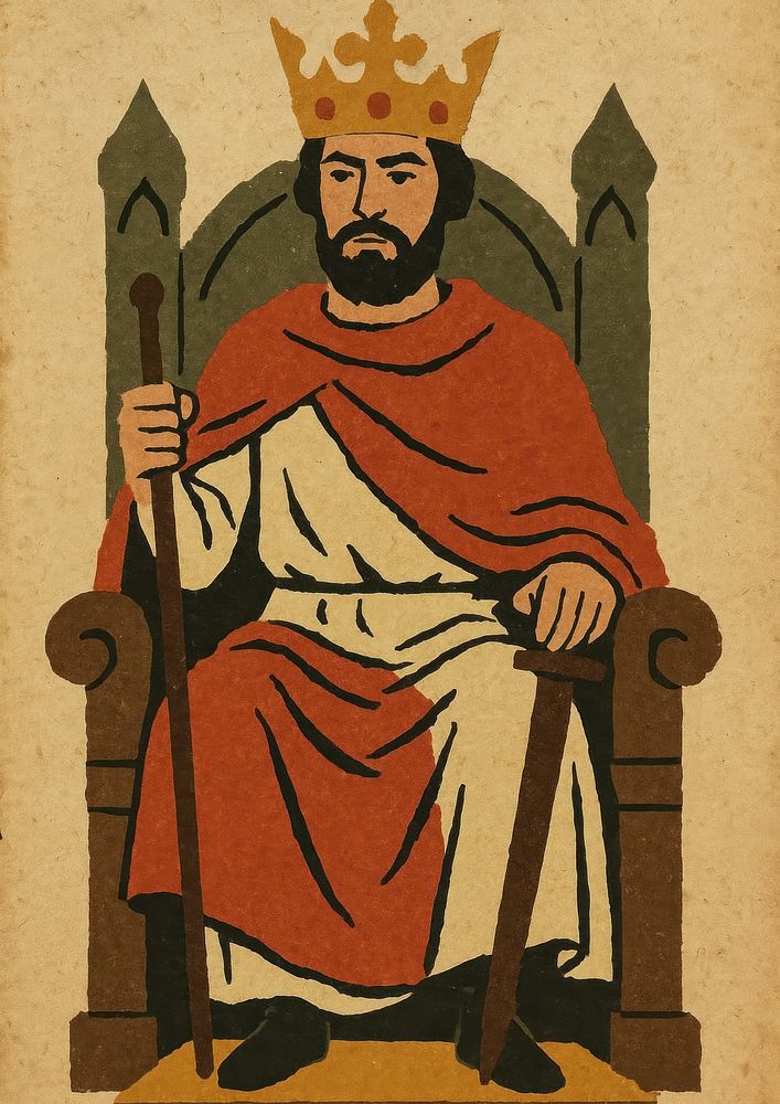 Medieval king illustration throne | Free Photo Illustration - rawpixel