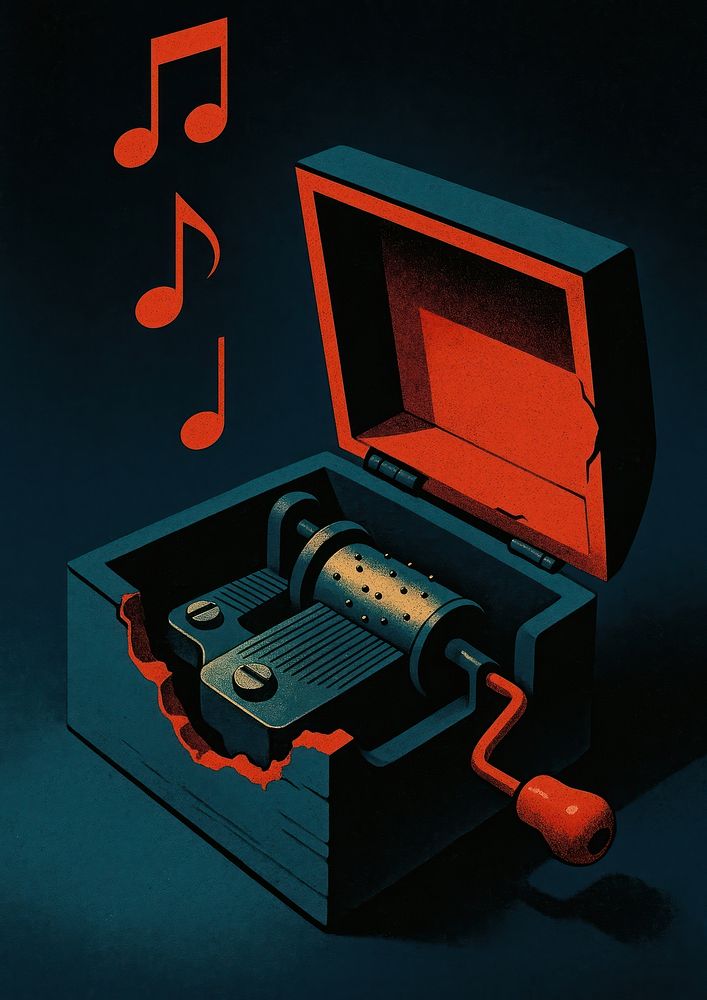 Vintage music box illustration wallpaper | Free Photo Illustration ...