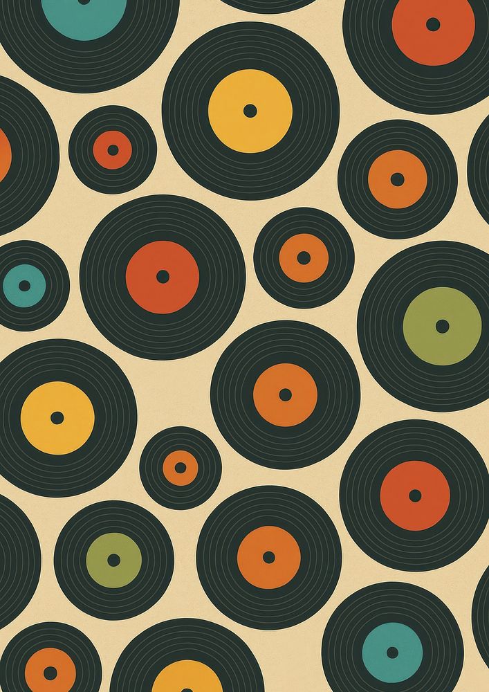 Retro vinyl record pattern illustration | Free Photo Illustration ...