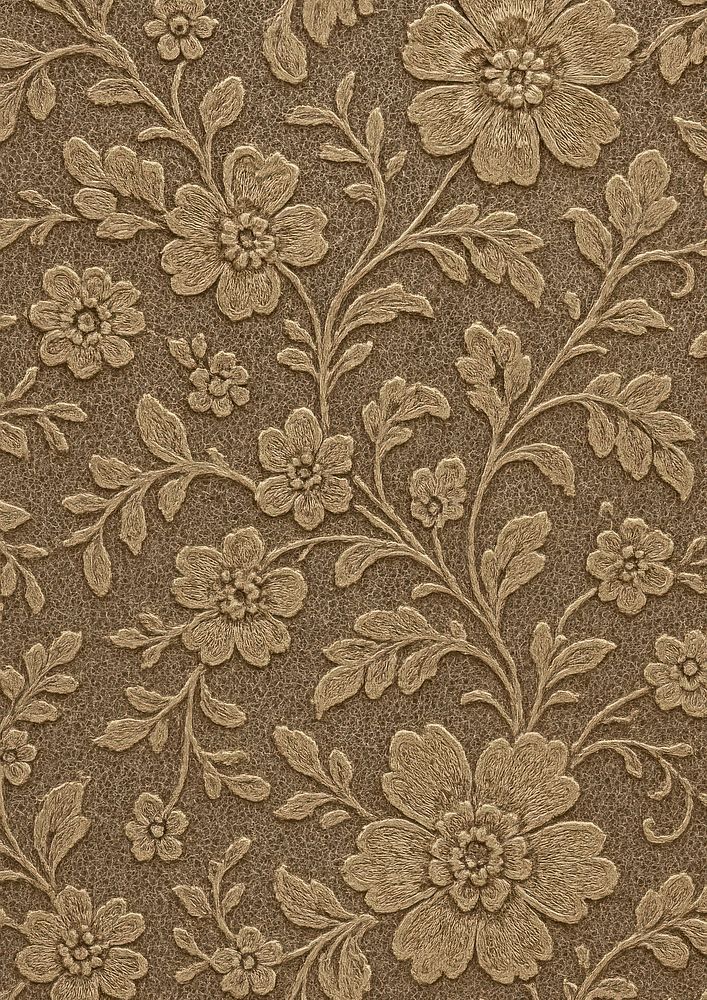 Elegant floral embossed wallpaper design | Free Photo - rawpixel