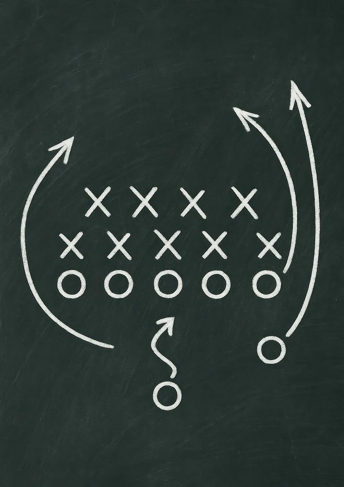 Chalkboard football strategy illustration | Free Photo Illustration ...
