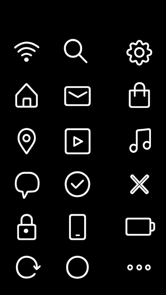 Minimalist white icons collection | Free Photo Illustration - rawpixel