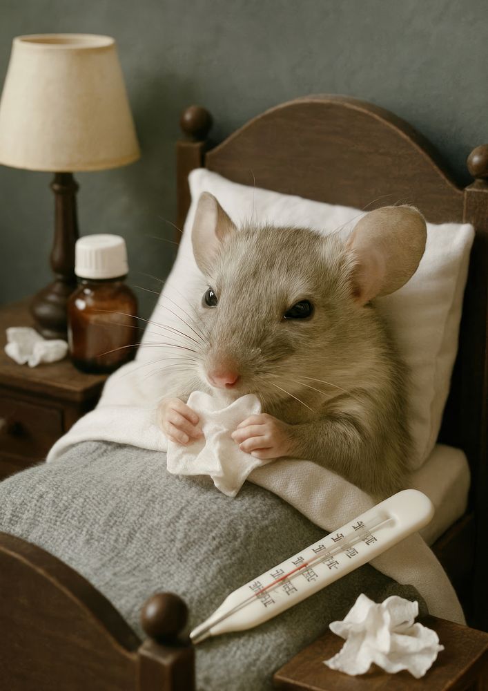 Sick mouse resting in bed | Free Photo - rawpixel