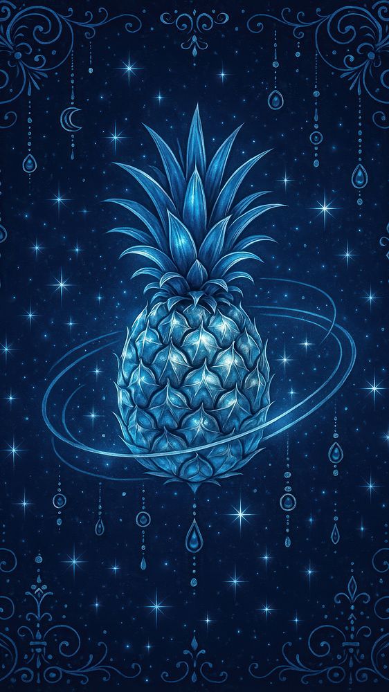 Celestial pineapple cosmic elegance | Free Photo Illustration - rawpixel