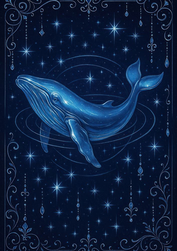 Celestial whale cosmic elegance | Free Photo Illustration - rawpixel