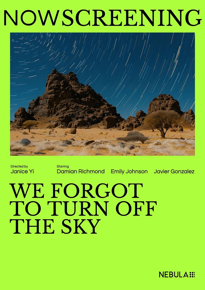 Film poster desert landscape template | Free Photo - rawpixel