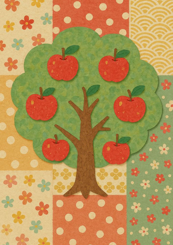 Whimsical apple tree design | Free Photo Illustration - rawpixel