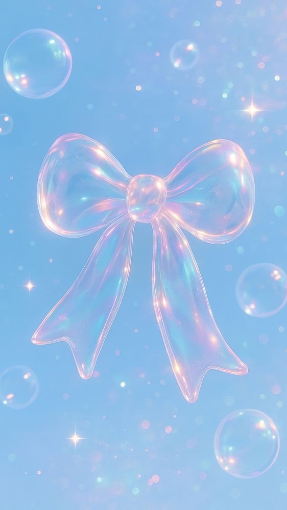 Ethereal iridescent bow floating gracefully | Free Photo Illustration ...