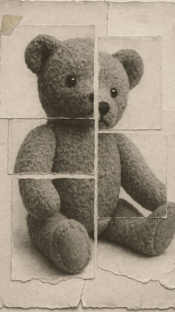 Vintage teddy bear collage mobile | Premium Photo - rawpixel
