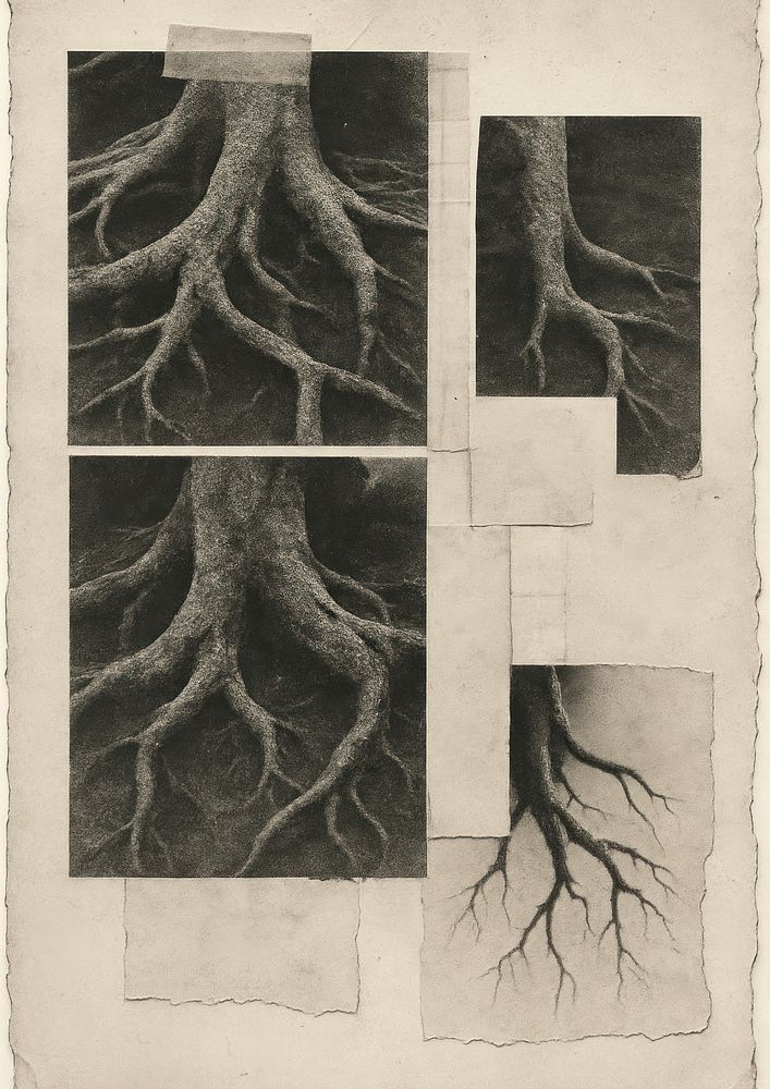 Vintage tree roots collage | Free Photo - rawpixel