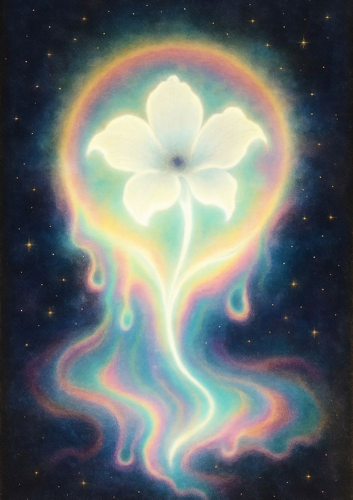 Ethereal flower cosmic light burst | Free Photo Illustration - rawpixel