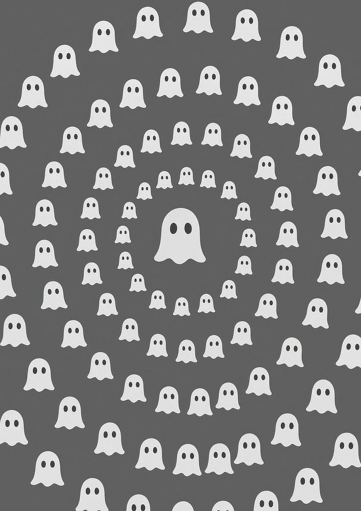 Playful ghost pattern wallpaper | Premium Photo Illustration - rawpixel
