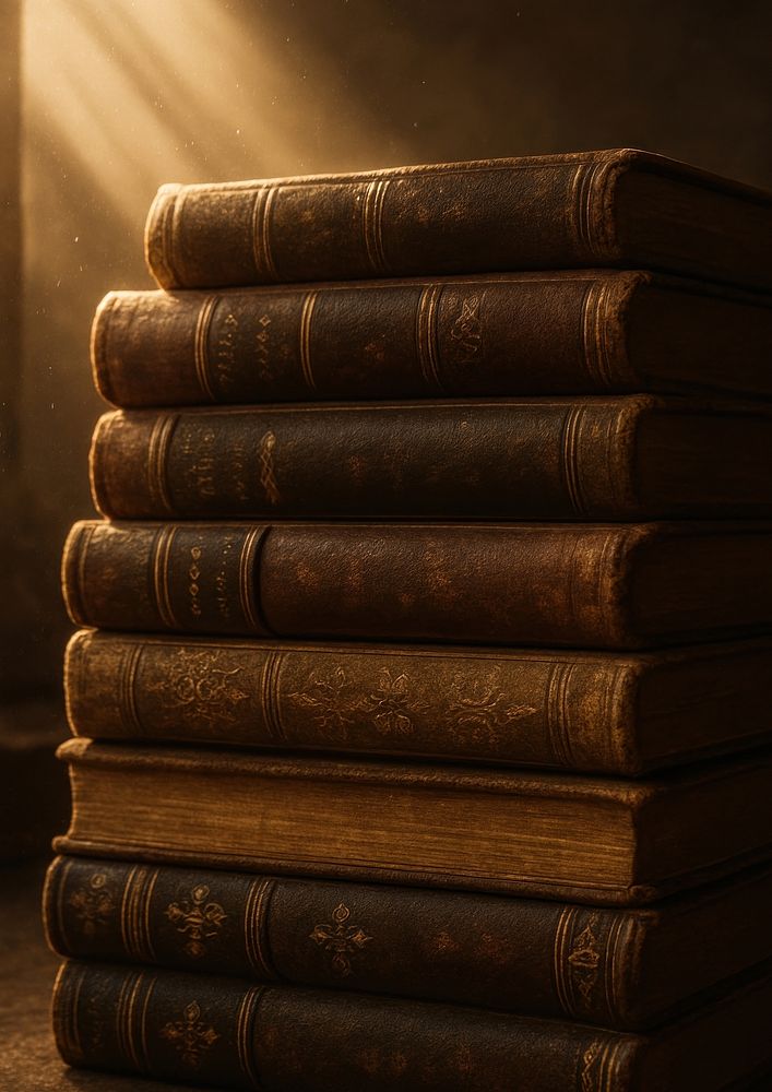 Vintage books stacked elegantly | Free Photo - rawpixel