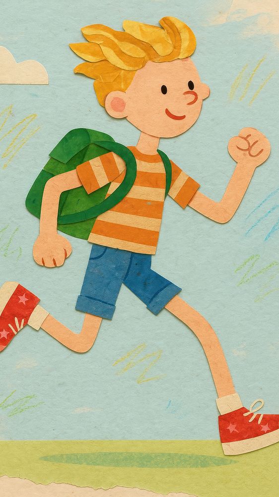 Cartoon Boy Running Wallpaper Images | Free Photos, PNG Stickers ...