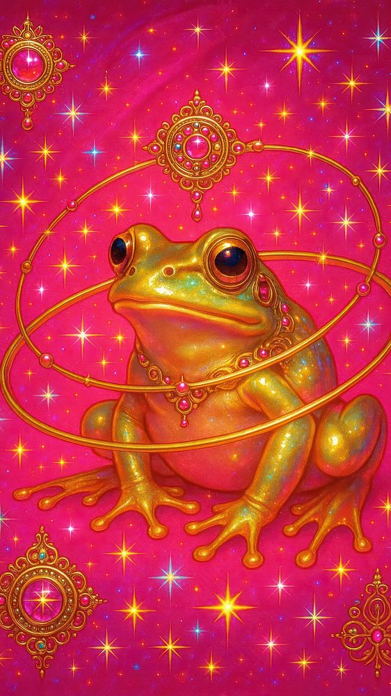 Vibrant cosmic frog art mobile | Free Photo Illustration - rawpixel