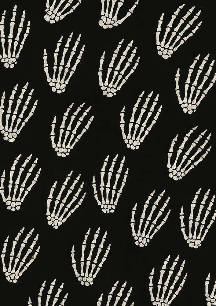 Skeleton hands pattern wallpaper | Free Photo Illustration - rawpixel