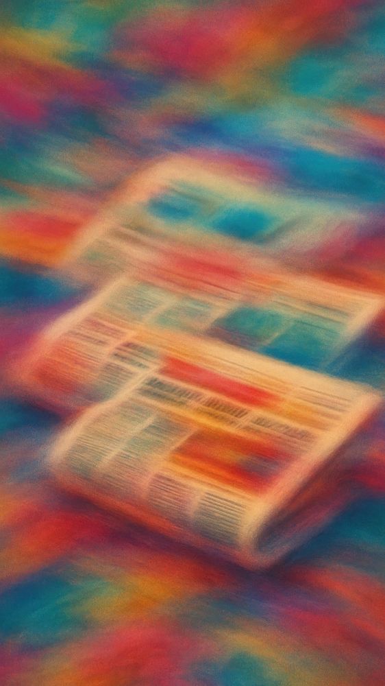 Vibrant abstract newspaper art mobile | Free Photo Illustration - rawpixel