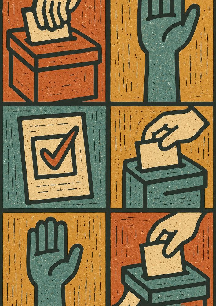 Vintage voting themed illustration | Free Photo Illustration - rawpixel