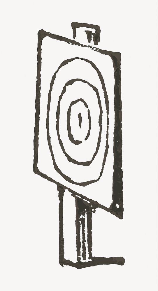 Vintage target engraving hand drawn | Free Vector Sticker - rawpixel