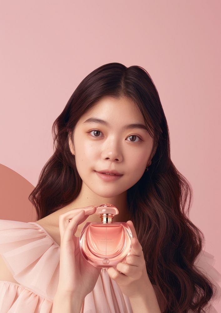 An Asian woman showcasing perfume | Free Photo - rawpixel