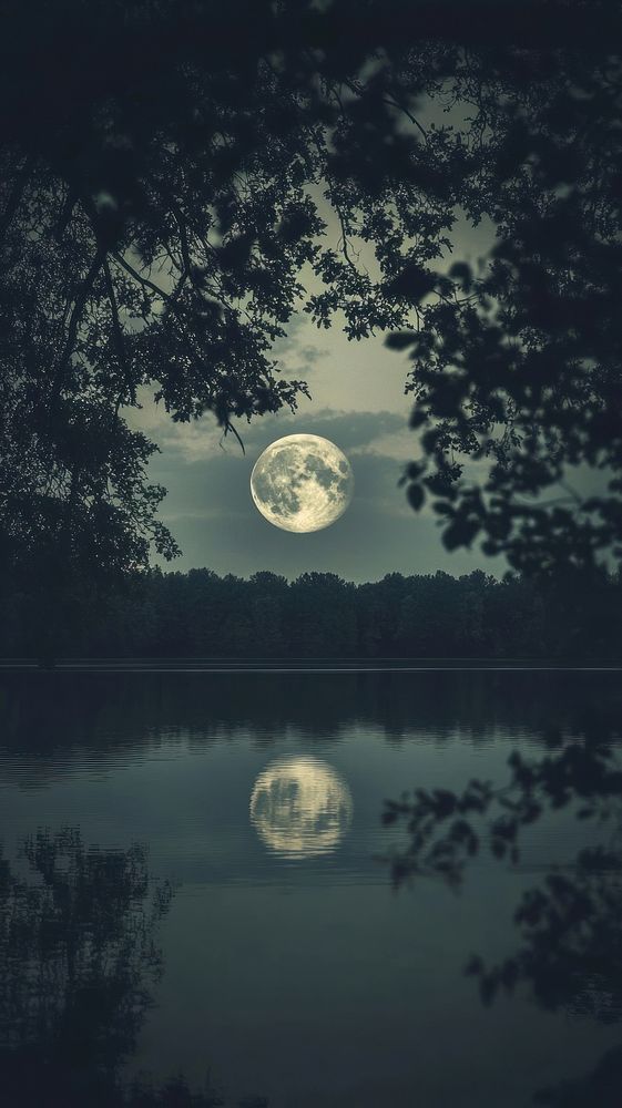 Moon nature wallpaper scenery night | Free Photo - rawpixel