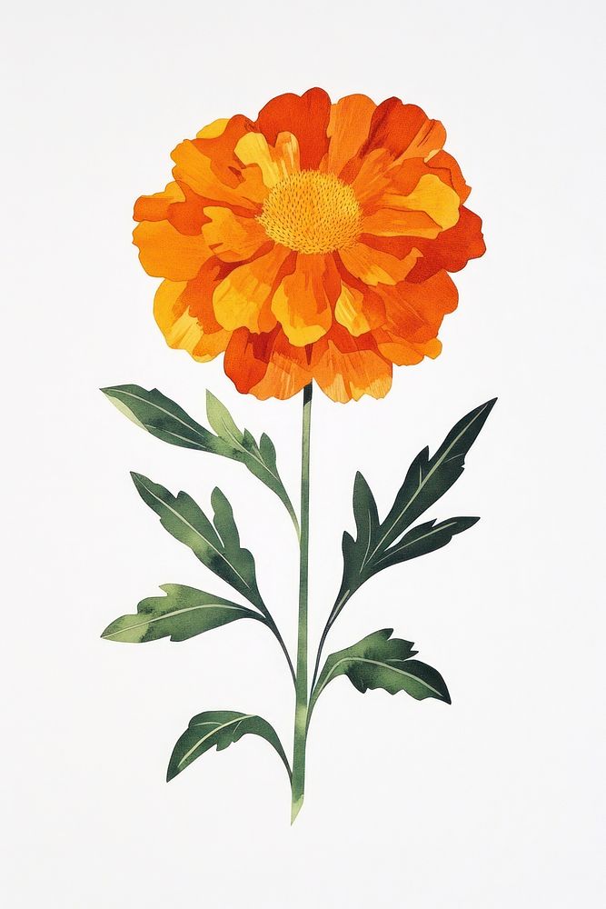 Marigold illustration marigold vibrant. | Free Photo Illustration ...