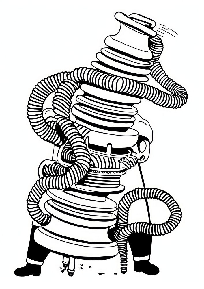 Vacuum drawing art black. | Free Photo Illustration - rawpixel